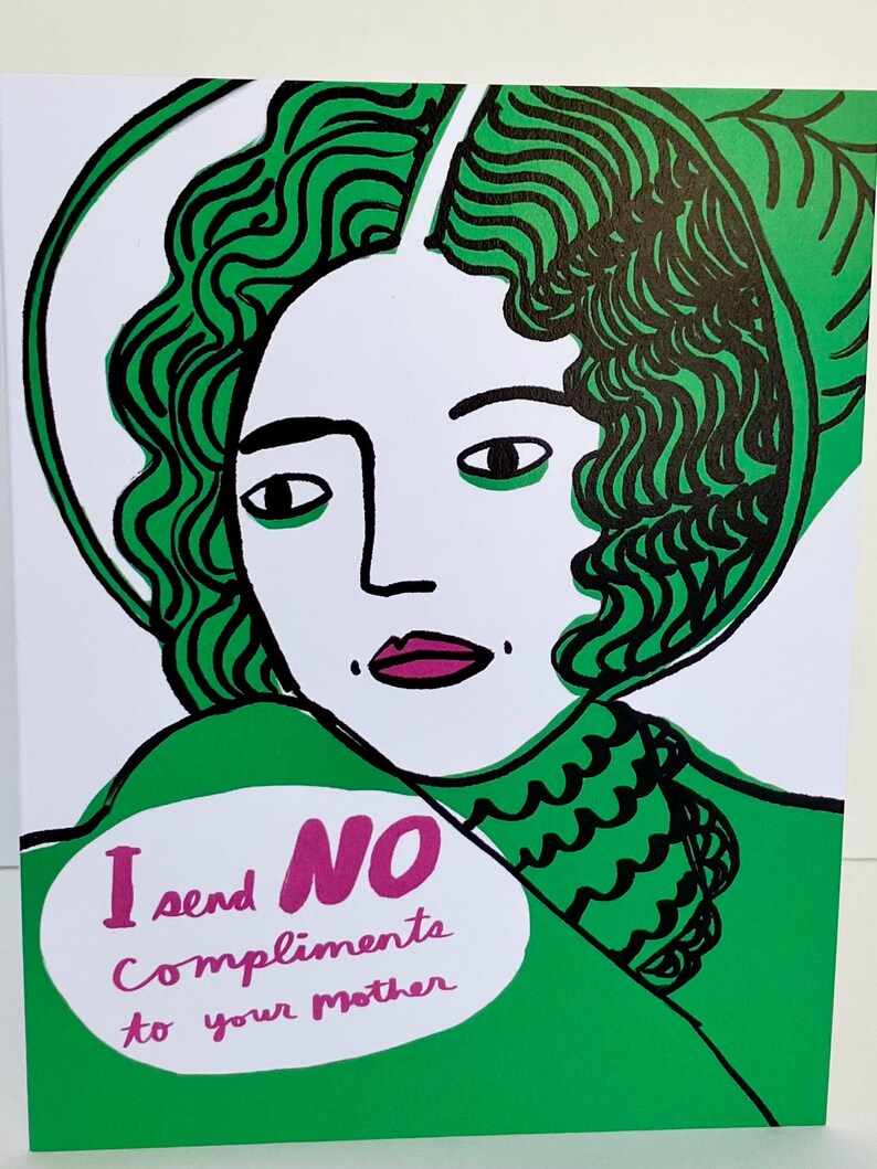 A2 Greeting Card - I Send No Compliments to Your Mother - Etsy