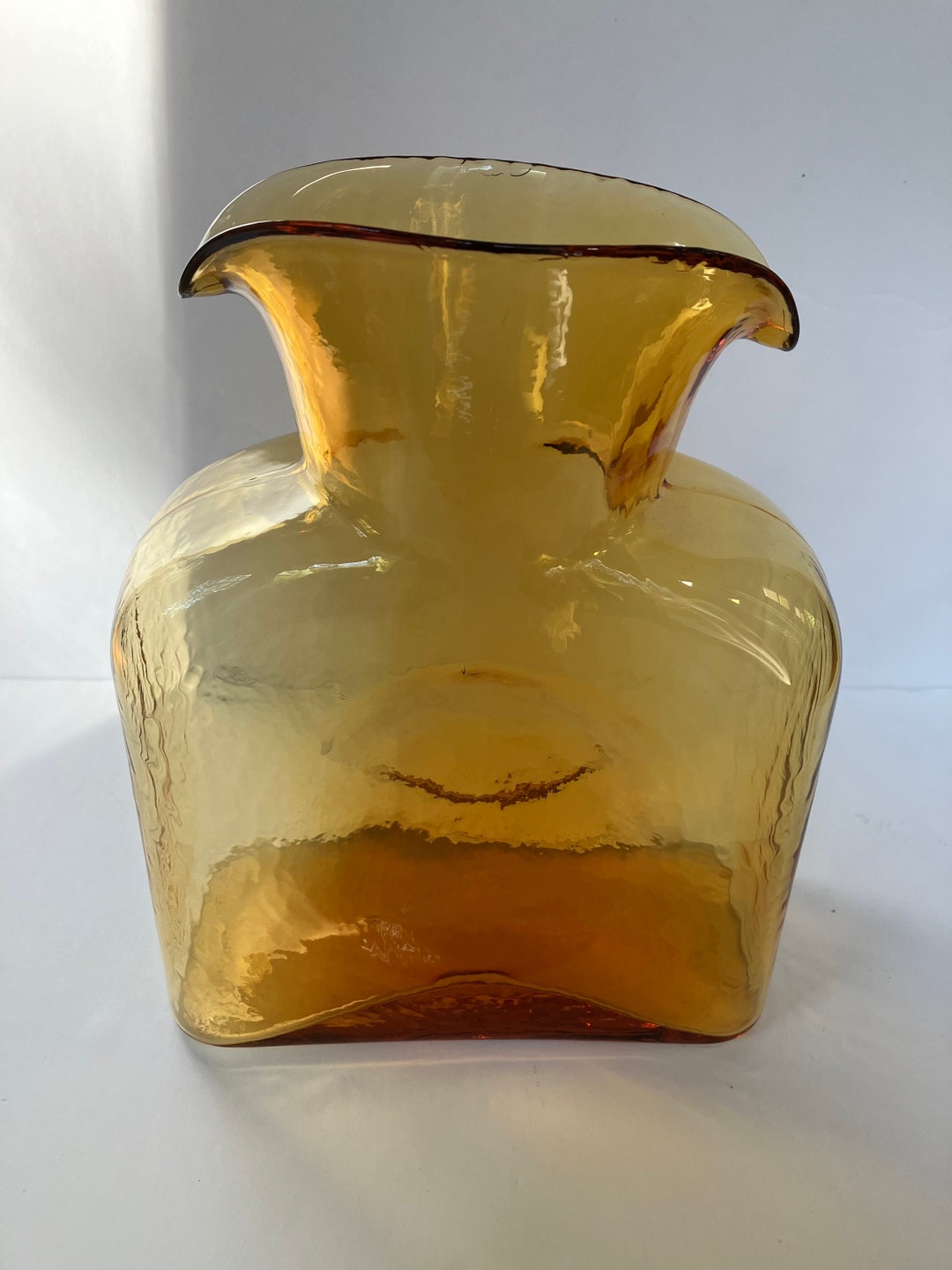 Blenko Amber Water Bottle - Etsy