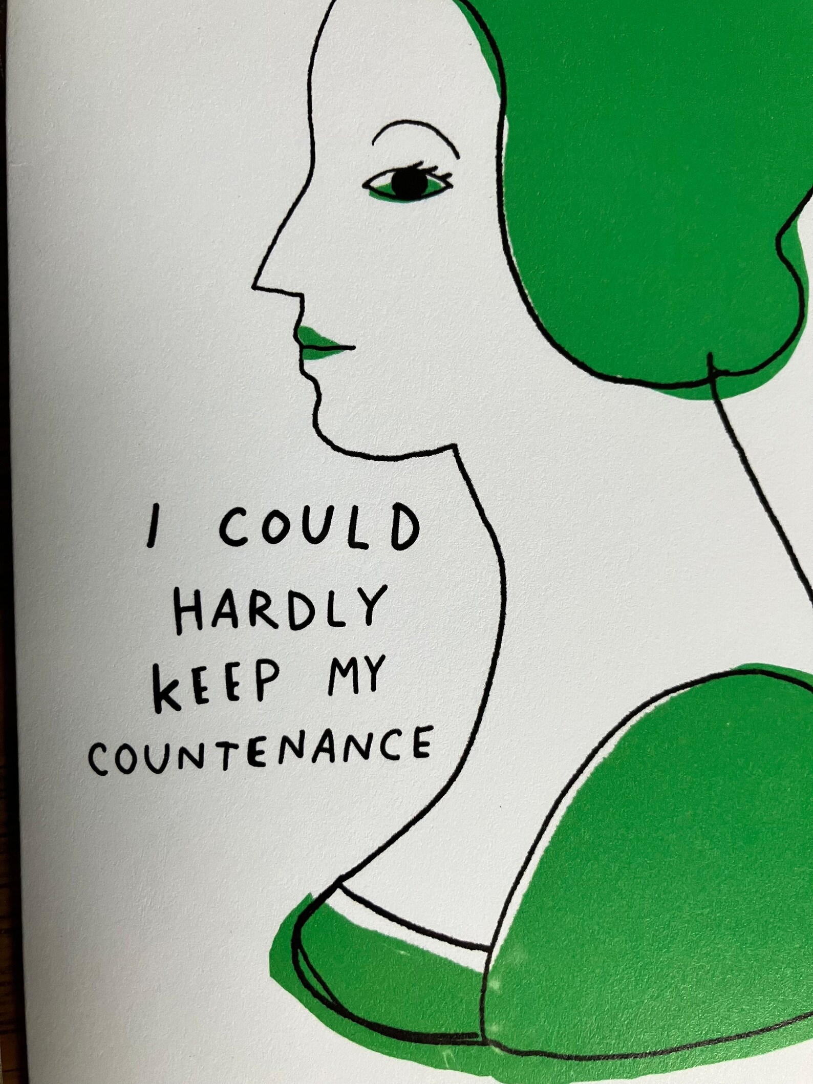 A2 Greeting Card - I Could Hardly Keep My Countenance - Etsy