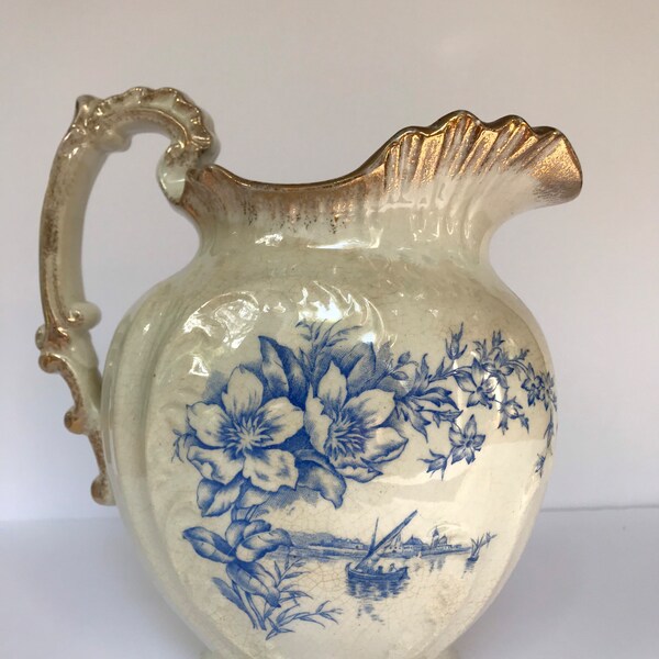 Transferware Pitcher - Etsy
