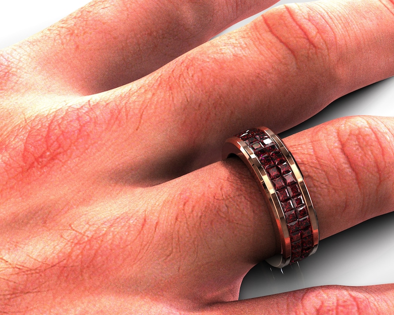 Mens Ruby Ring / Mens Wedding Ring / Mens Custom Ring / Unique | Etsy