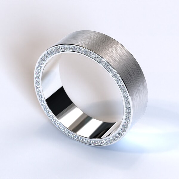 Mens Wedding Band Hidden Gem - Etsy