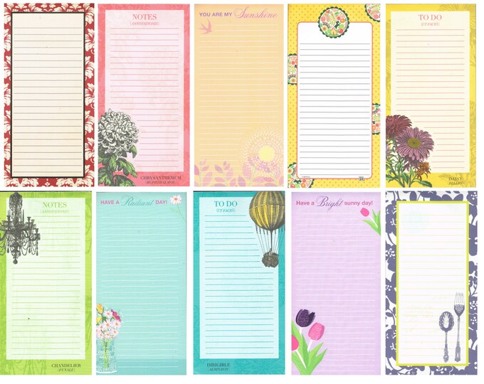 Colorful Rainbow List Note Papers, 30 Sheets of Snail Mail Fun, Pen Pal ...