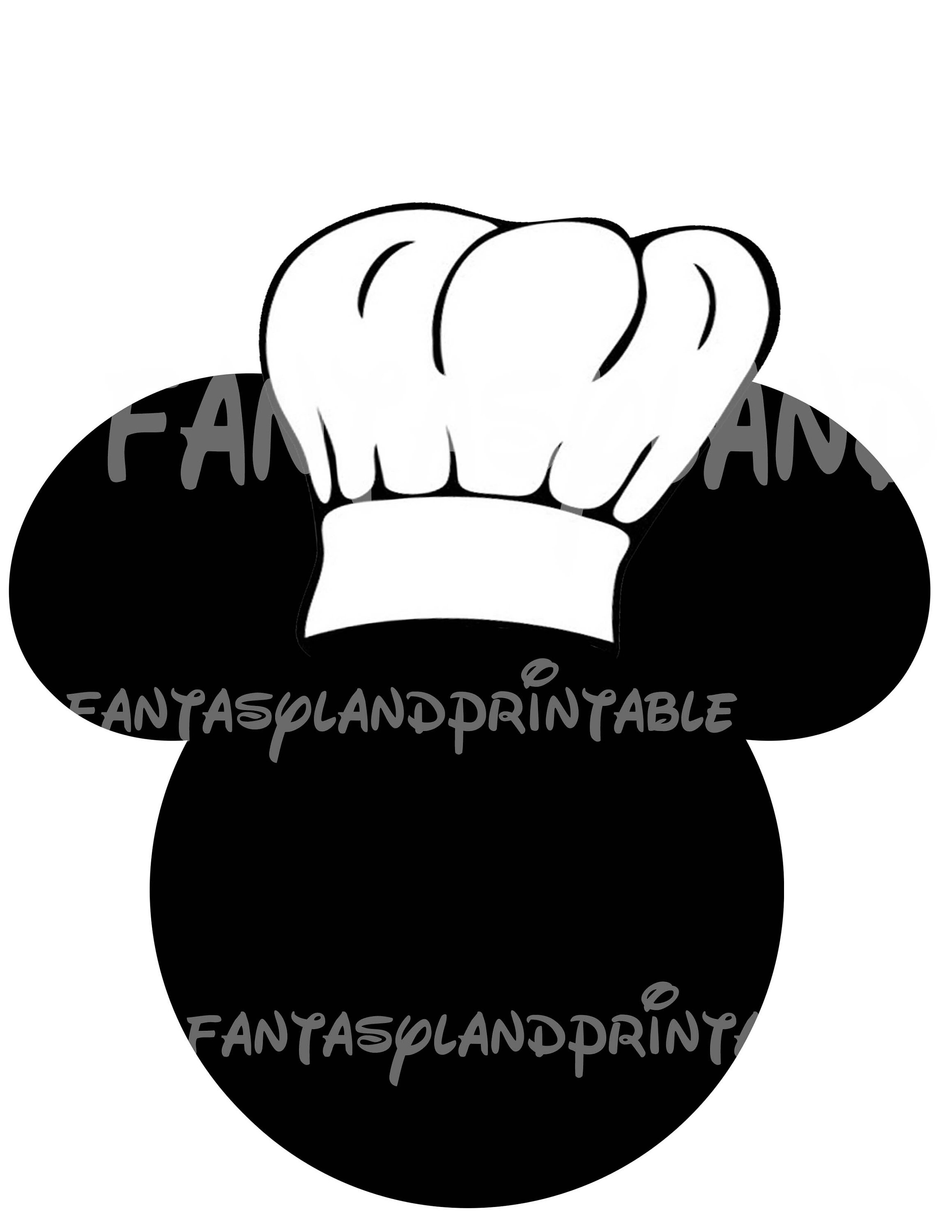 Chef Mickey Mouse DIY Printable Iron Transfer Disney goofy | Etsy