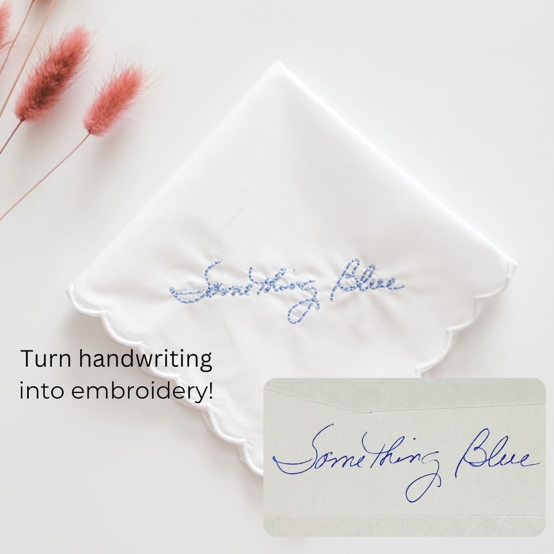 Turn Handwriting Into Embroidery, Custom Handwriting Embroidered ...
