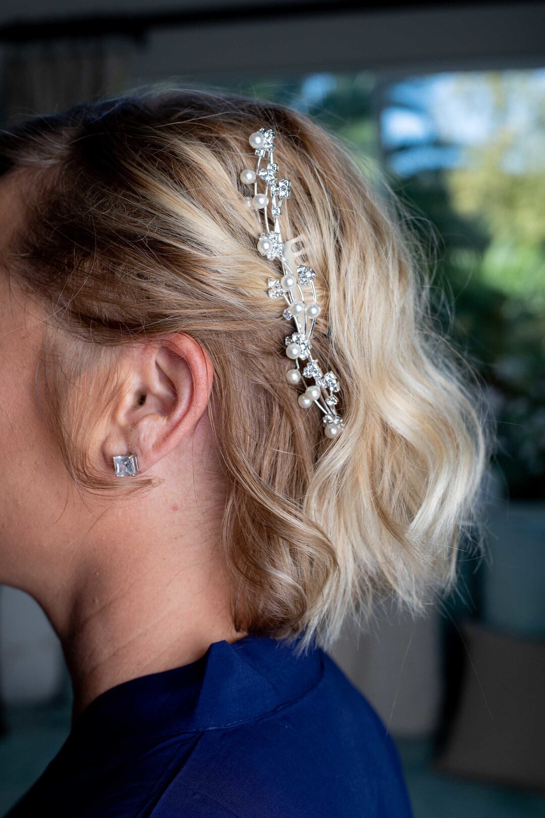 Wave Pearl Hair Comb, Bridal Hair Comb, Wedding Hair Comb, Wedding Hair ...