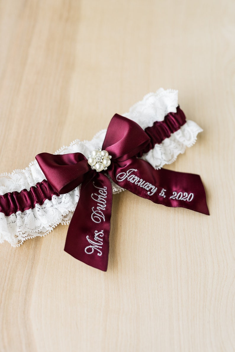 Single Bridal Garter, Personalized Garter for the Bride to Be, Custom ...