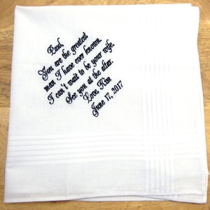 Personalized Groom Handkerchief, Gift From Bride to Groom, Groom Gift ...