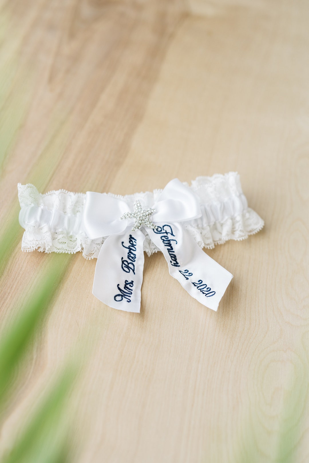 Single Bridal Garter, Personalized Garter for the Bride to Be, Custom ...