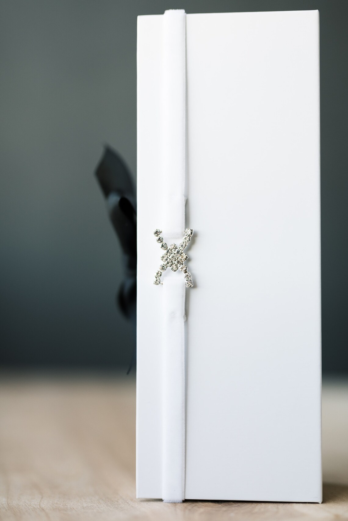 Modern Dainty Bridal Garter With White Stretch Velvet Diamond Etsy