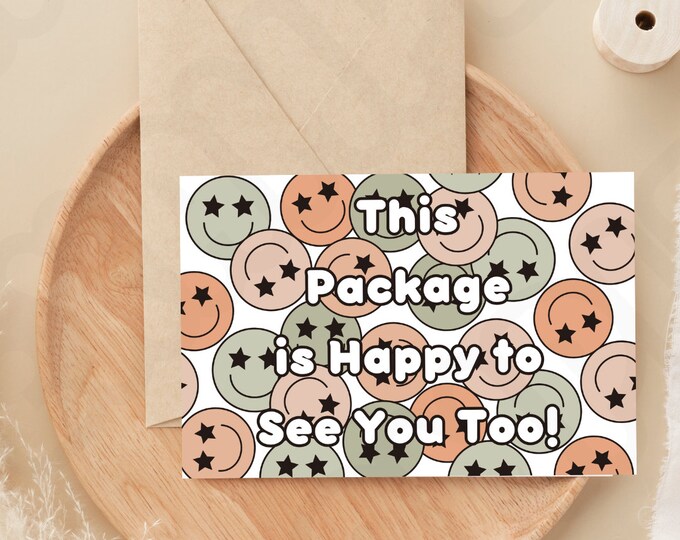 This Package is Happy to See You Too Insert Card | Small Business ...