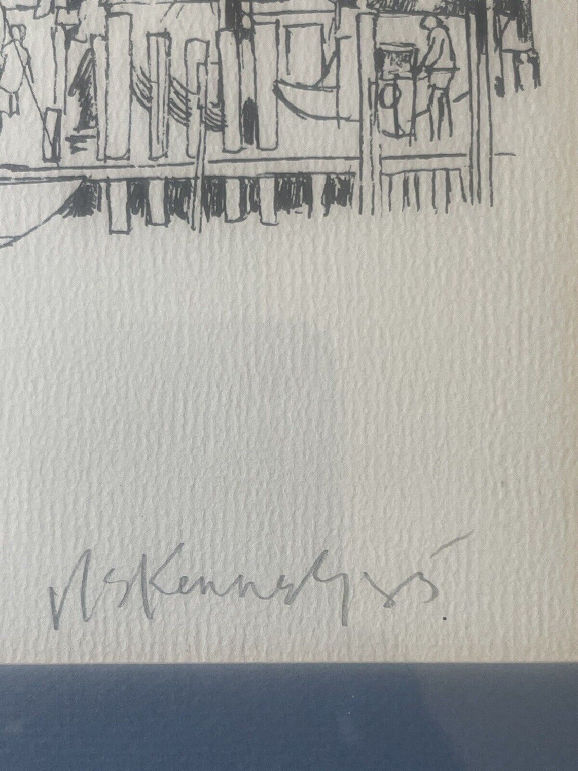 Sailing off Edgartown NS Kennedy Signed Framed Art Drawing Nautical 85 ...