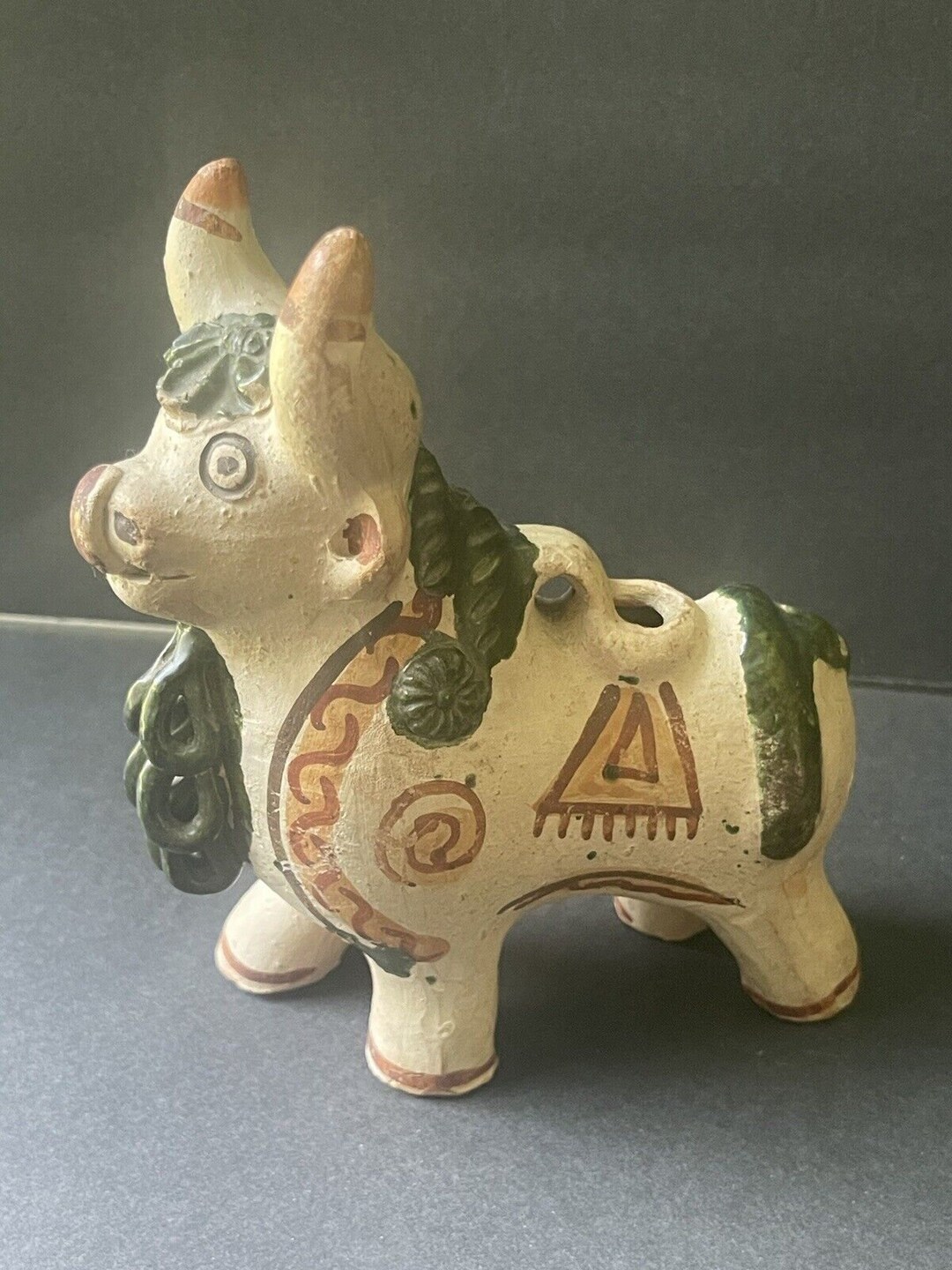 Torito De Pucara Folk Art Terrecotta Pottery Bull Ceremonial Peruvian 6 ...