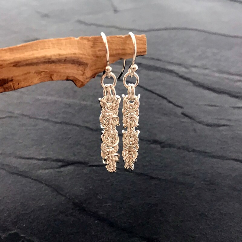 Chain Mail Earrings - Etsy