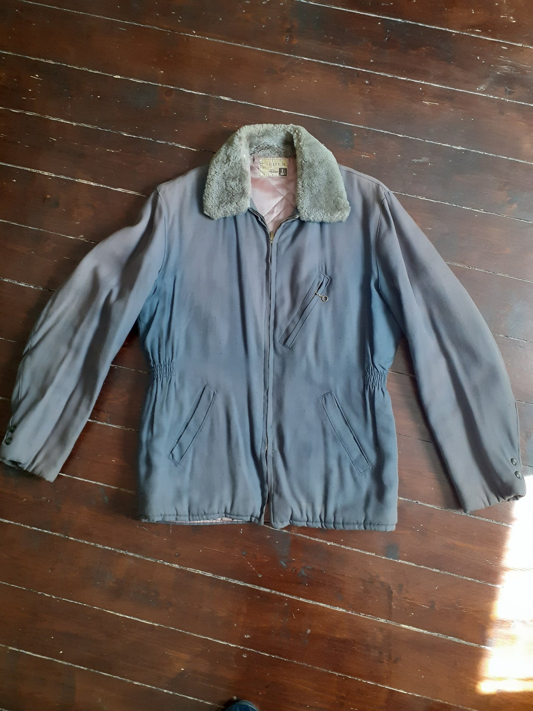 Gab Gabardine Coat Jacket 1950 1950s 50s Aldeno Vtg Nice Winter Jacket ...