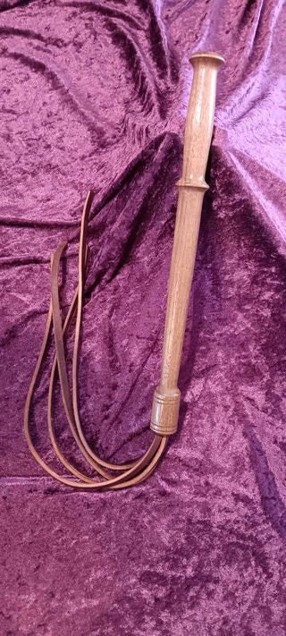 Unique and Intense Bridle Leather Egyptian Style Flail With a Walnut ...