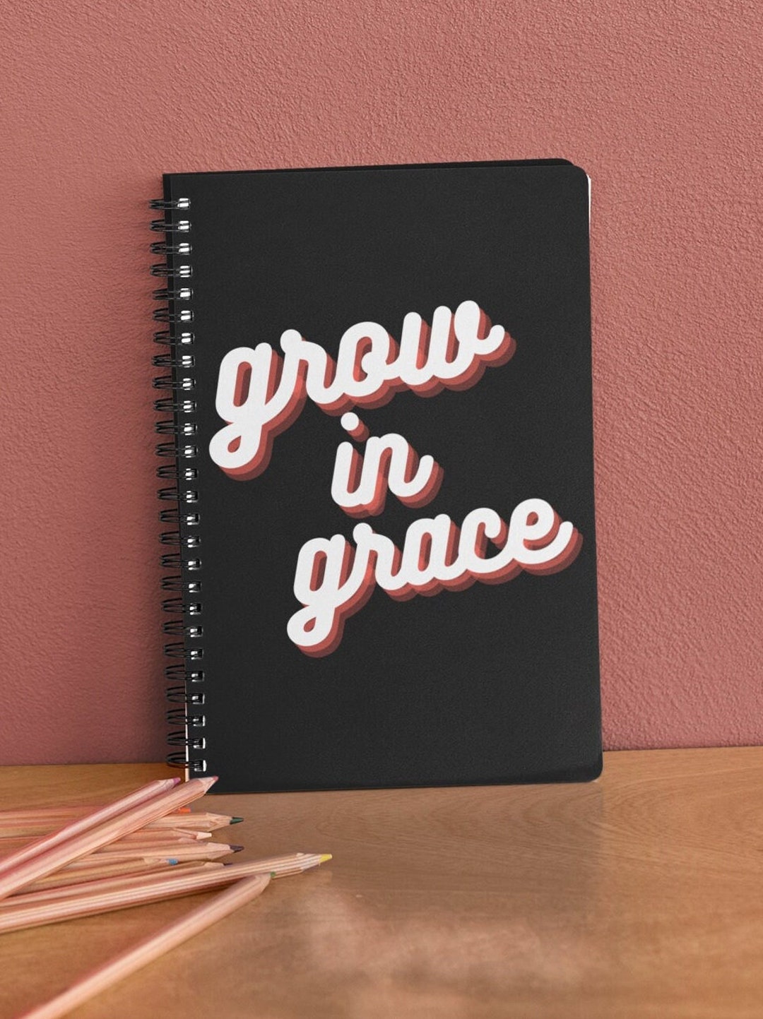 Grow in Grace Notebook | Prayer Journal | Spiral Notebooks - Etsy