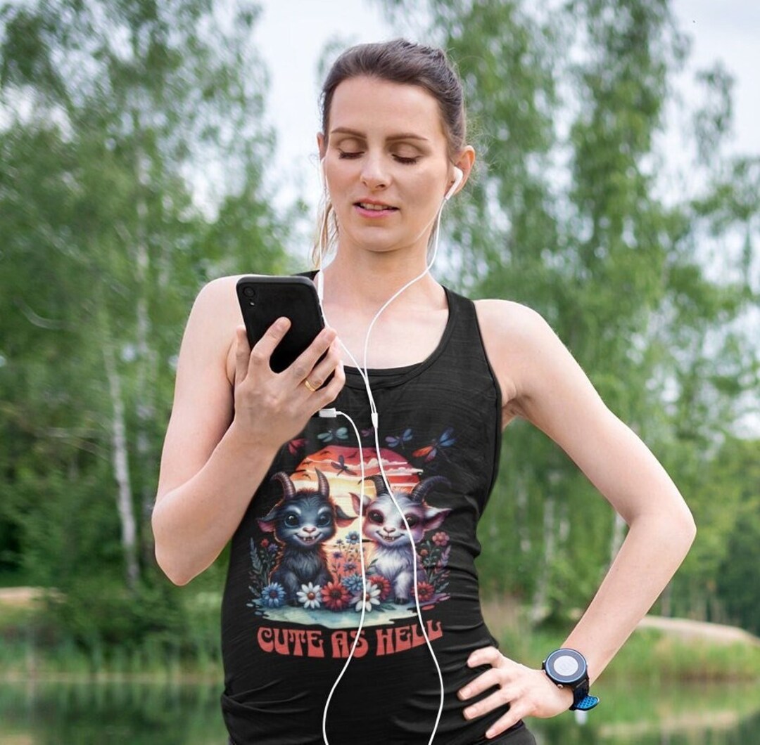 Tank Top Summoning Style: Cute as Hell Goats & Dragonflies - Etsy