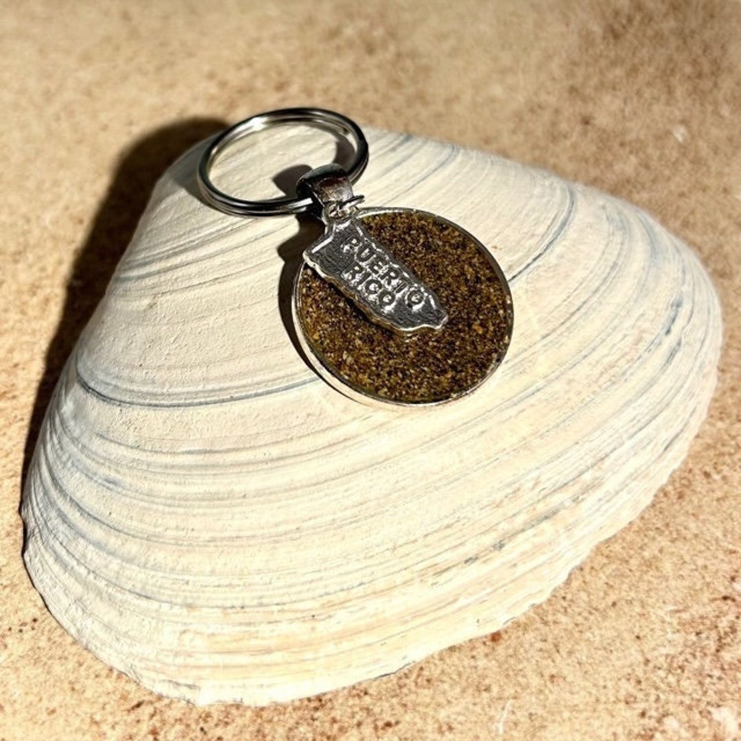 Puerto Rico, Beach Sand, Keychain, Beach Sand Keychain, Souvenir ...