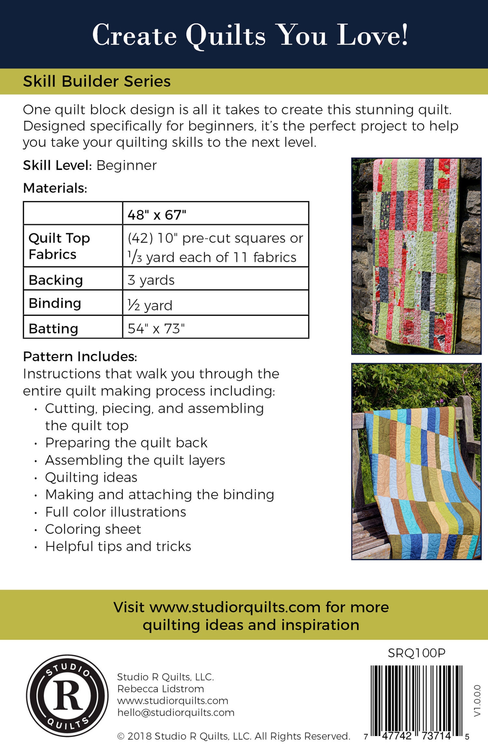 High Rise Quilt Pattern - PDF Digital Download - Simple - Easy - Modern ...