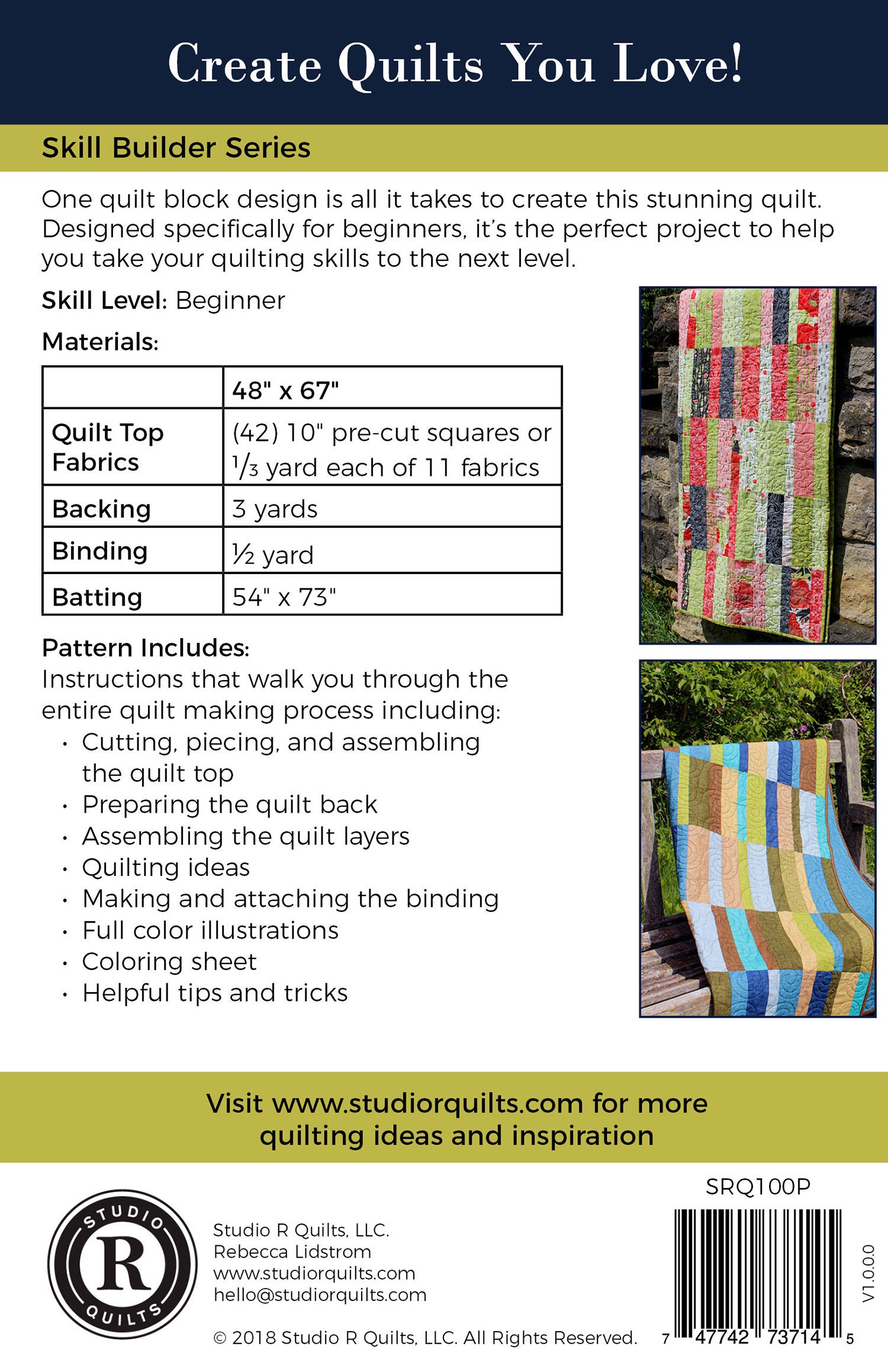 High Rise Quilt Pattern - PDF Digital Download - Simple - Easy - Modern ...