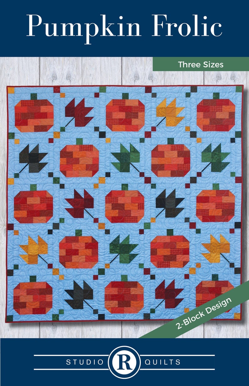 Pumpkin Frolic Quilt Pattern - PDF Digital Download - Simple - Modern ...
