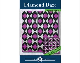 Diamond Daze Quilt Pattern With Bonus Wall Hanging Beginner | Etsy