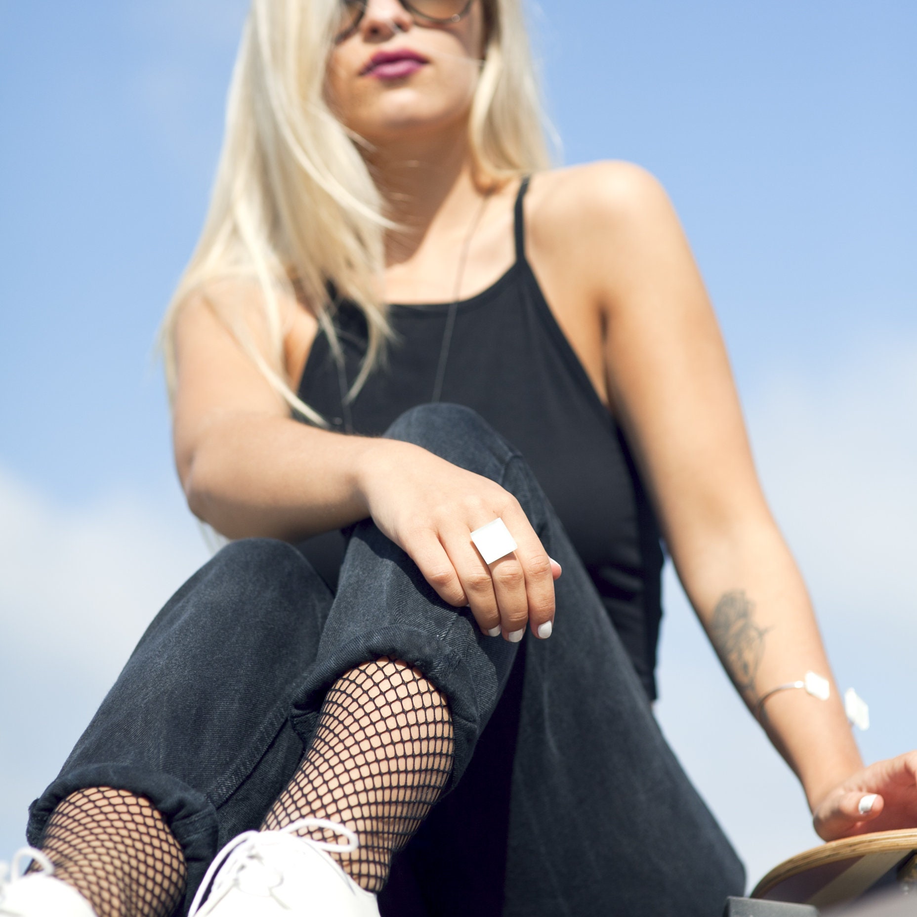 Glass Ring Adjustable Sustanable White Jewelry Gift | Etsy