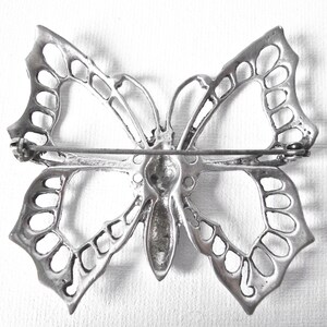 Vintage Sterling Silver Butterfly Brooch With Open Work Wings - Etsy