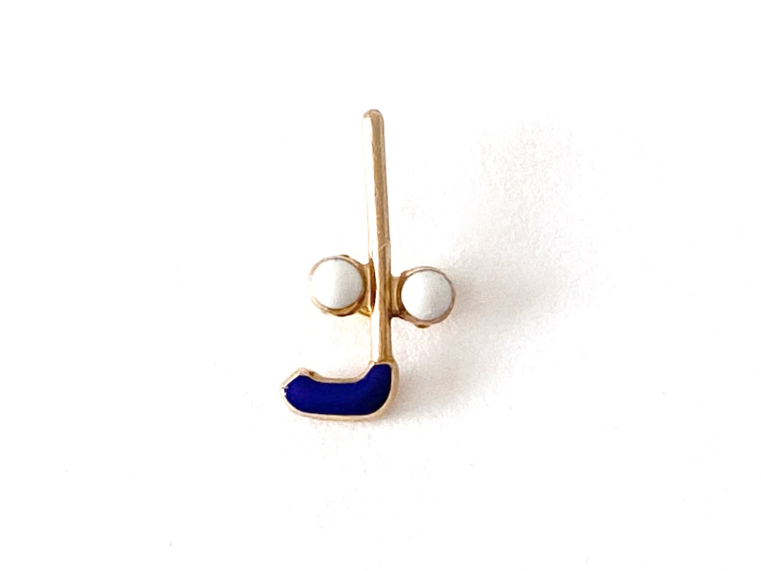 Enamel 10K Gold Golf Club Lapel Pin Very Tiny - Etsy