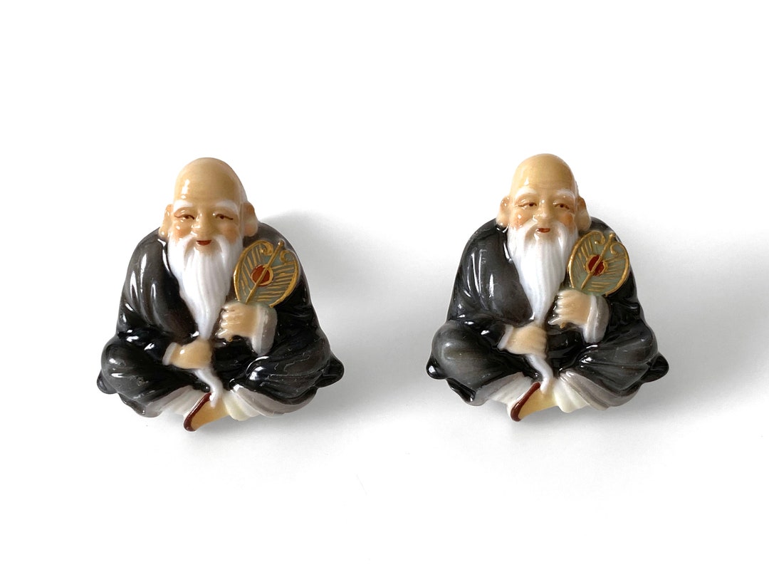 Toshikane Arita Hotei Ceramic Cuff Links /god of Happiness - Etsy