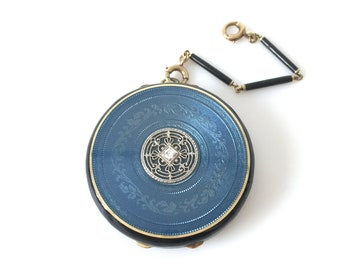 Austrian Blue Guilloche Enamel COMPACT - Etsy