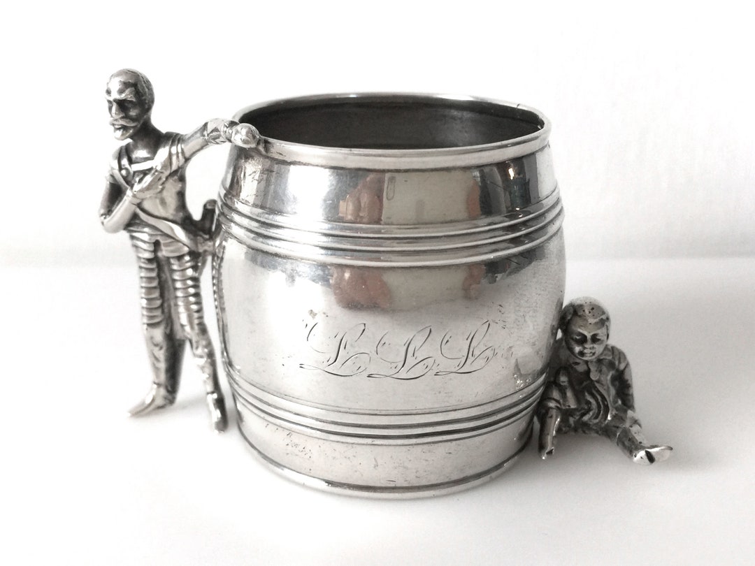 Antique Coin Silver Figural Toothpick / Matchstick Holder by James M ...