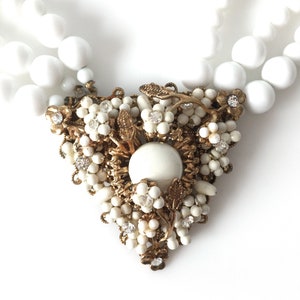 Miriam Haskel Style White Bead Necklace - Etsy