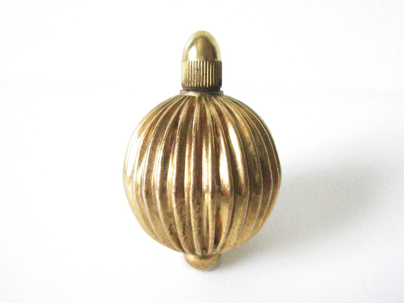 Miniature Round Gold Tone Perfume Bottle With Dauber Circa 1940s - Etsy