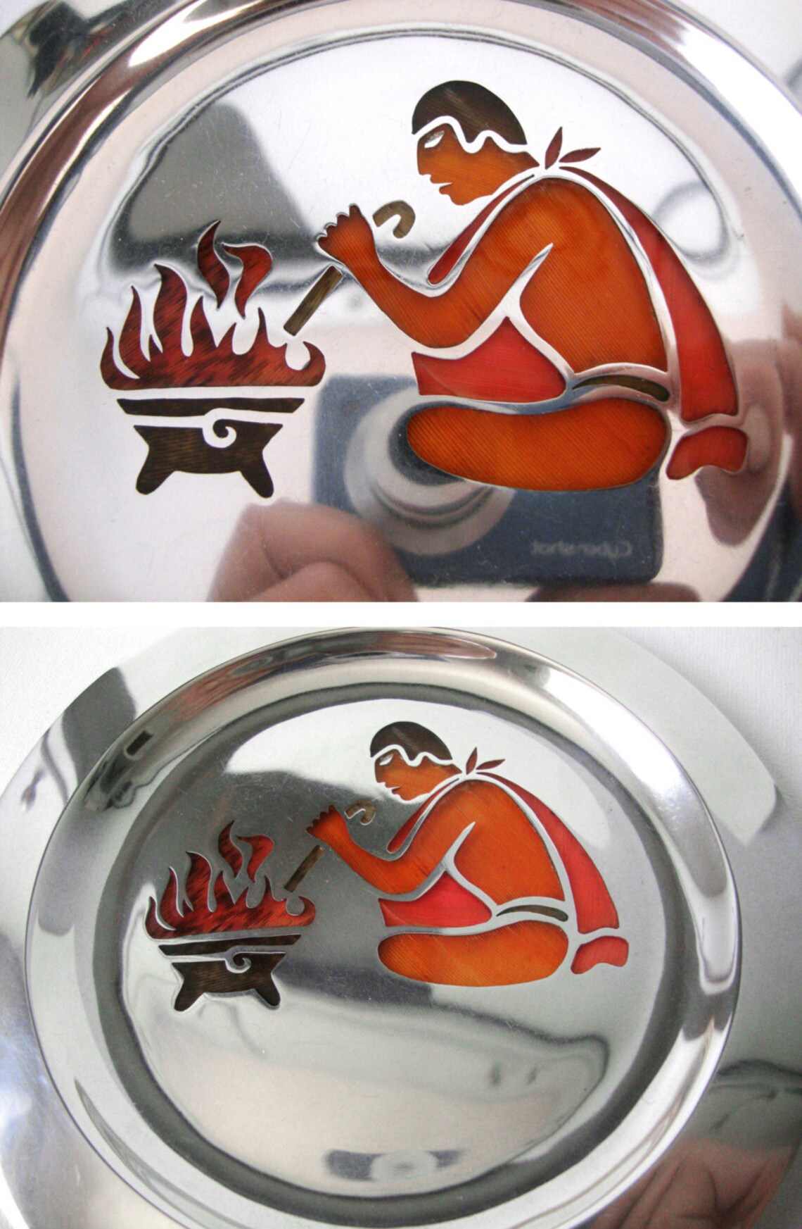 Los Castillos Aztec Plique A Jour Sterling Silver Dish - Etsy