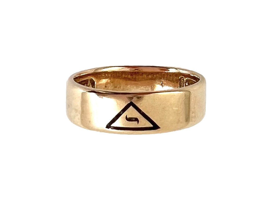 14K Gold Masonic Scottish Rite Band Ring 9 1/4 - Etsy