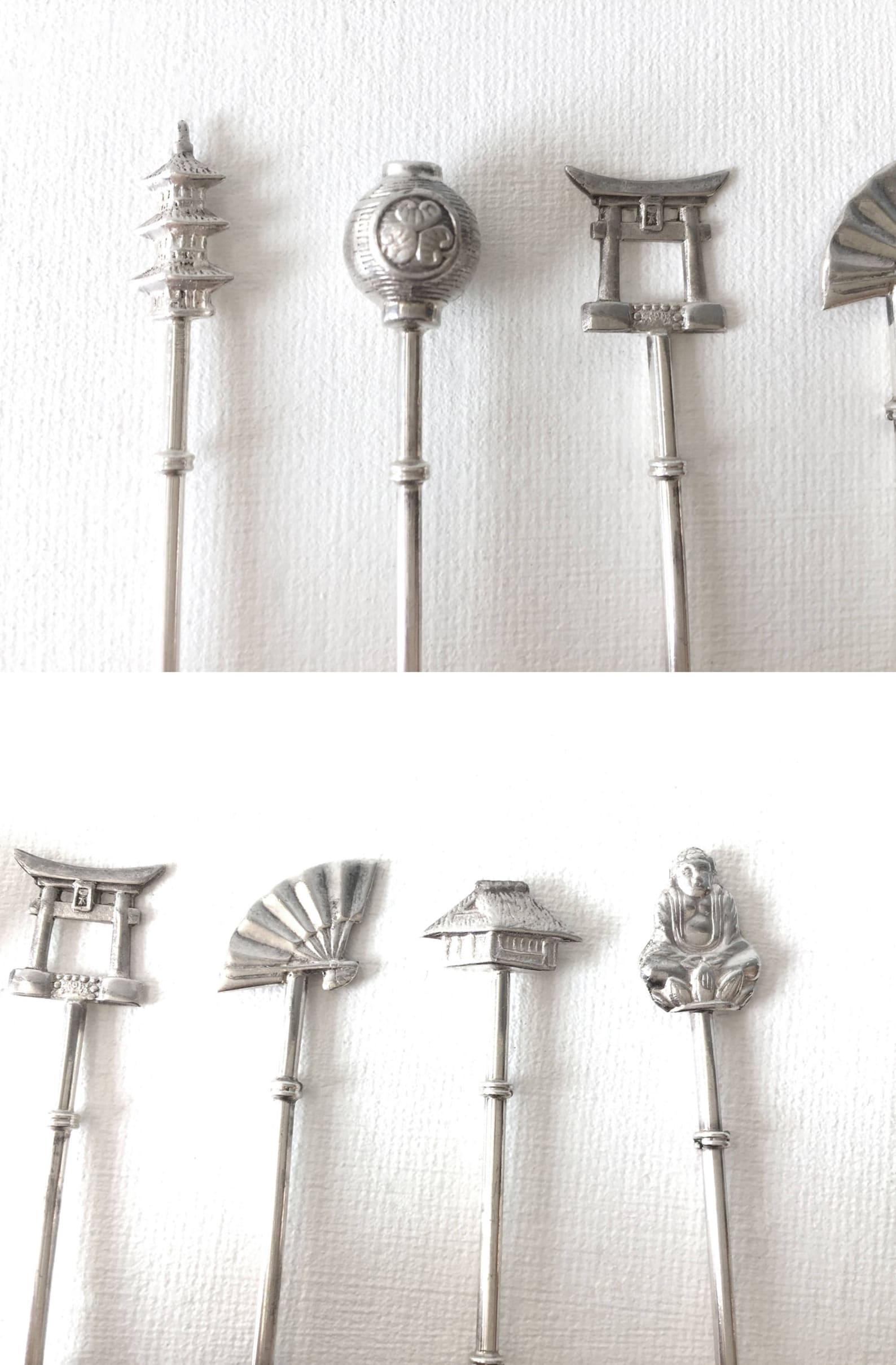 950 Silver Japanese Ice Tea Spoon Set of 6 - Etsy