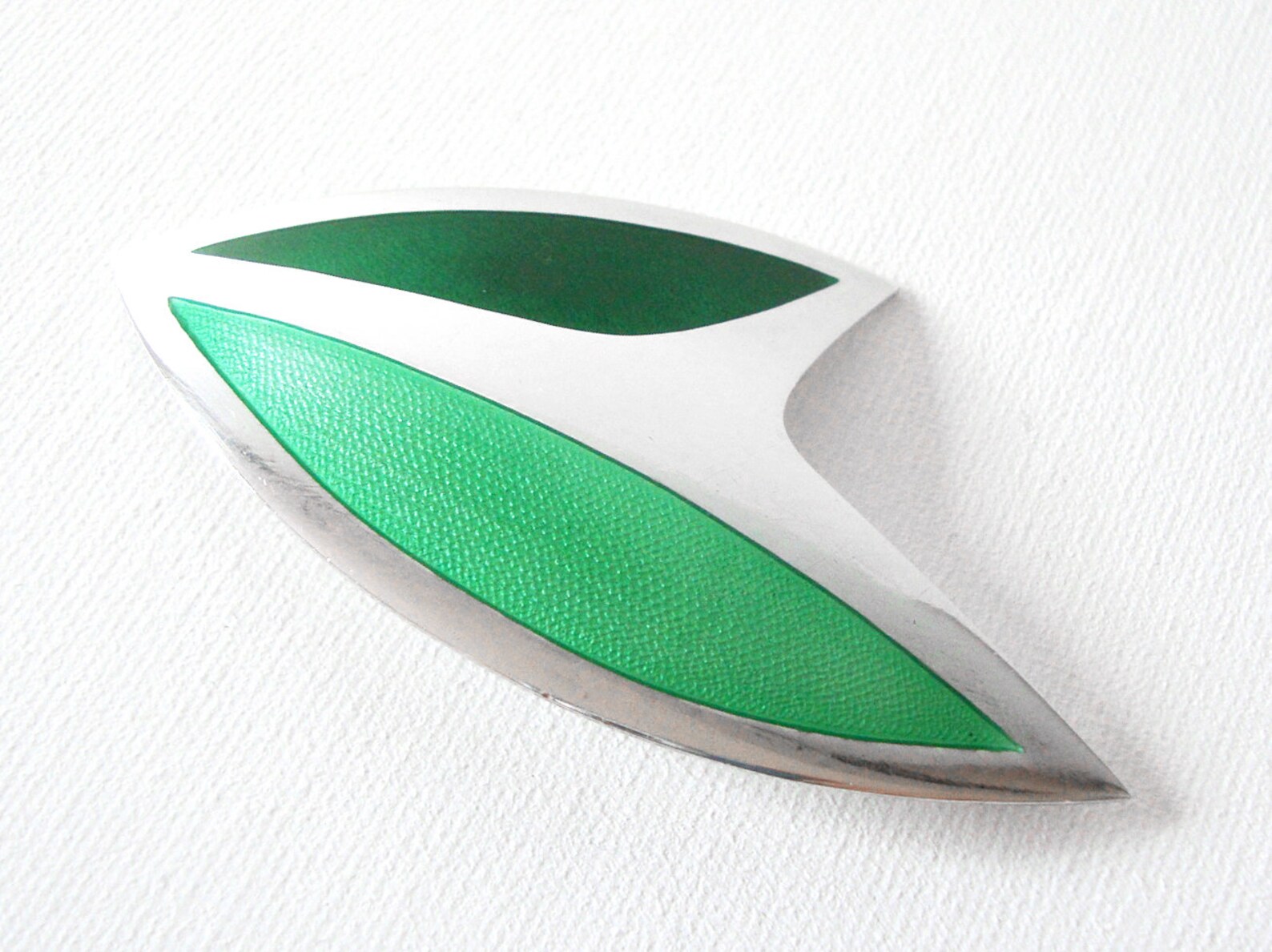 Modernist Guilloche Enamel Sterling Silver Brooch in Shades of Green - Etsy