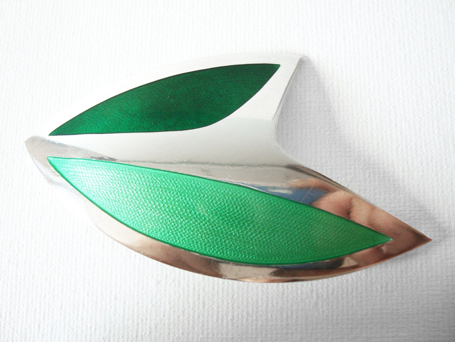 Modernist Guilloche Enamel Sterling Silver Brooch in Shades of Green - Etsy