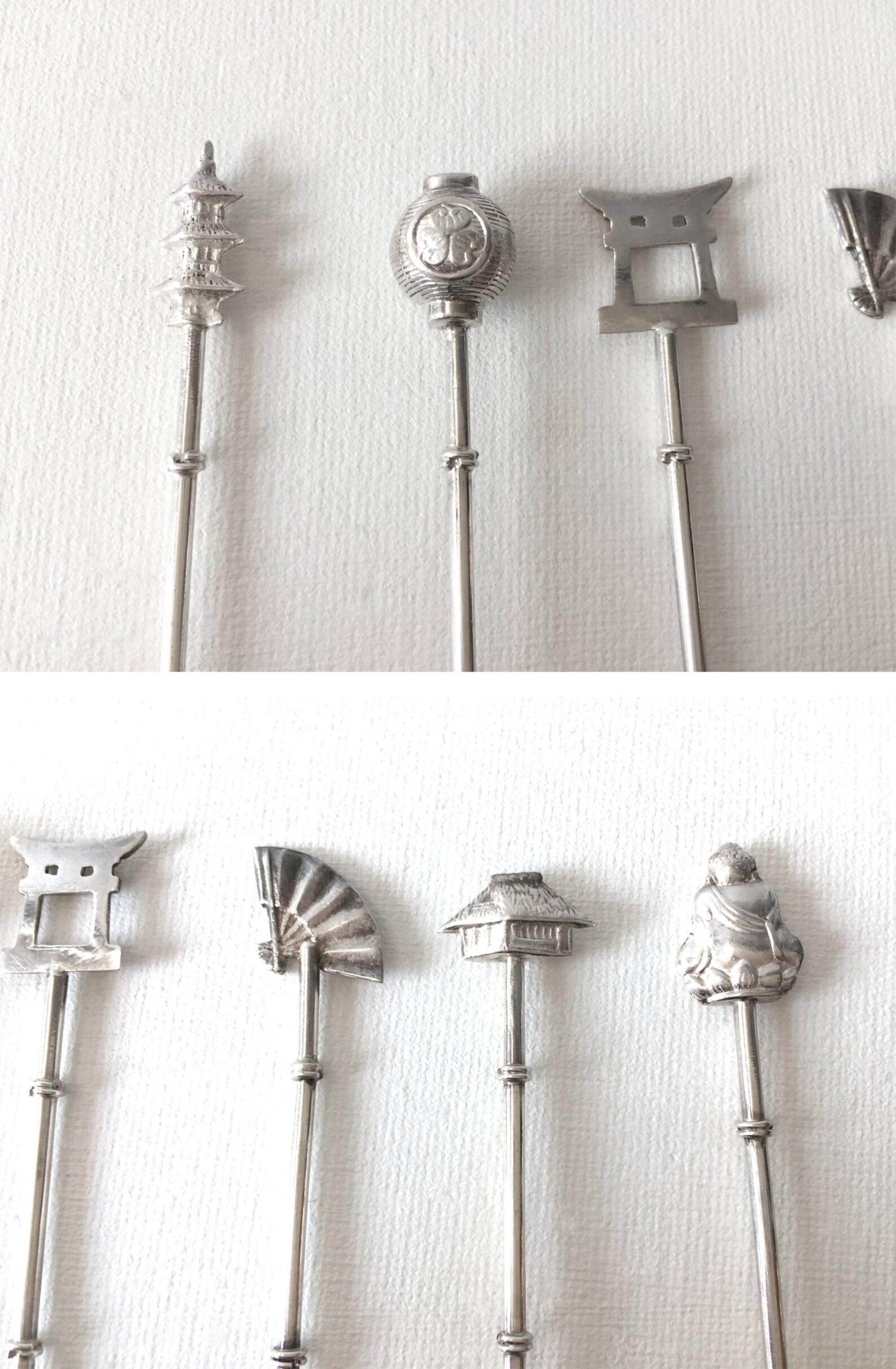 950 Silver Japanese Ice Tea Spoon Set of 6 - Etsy