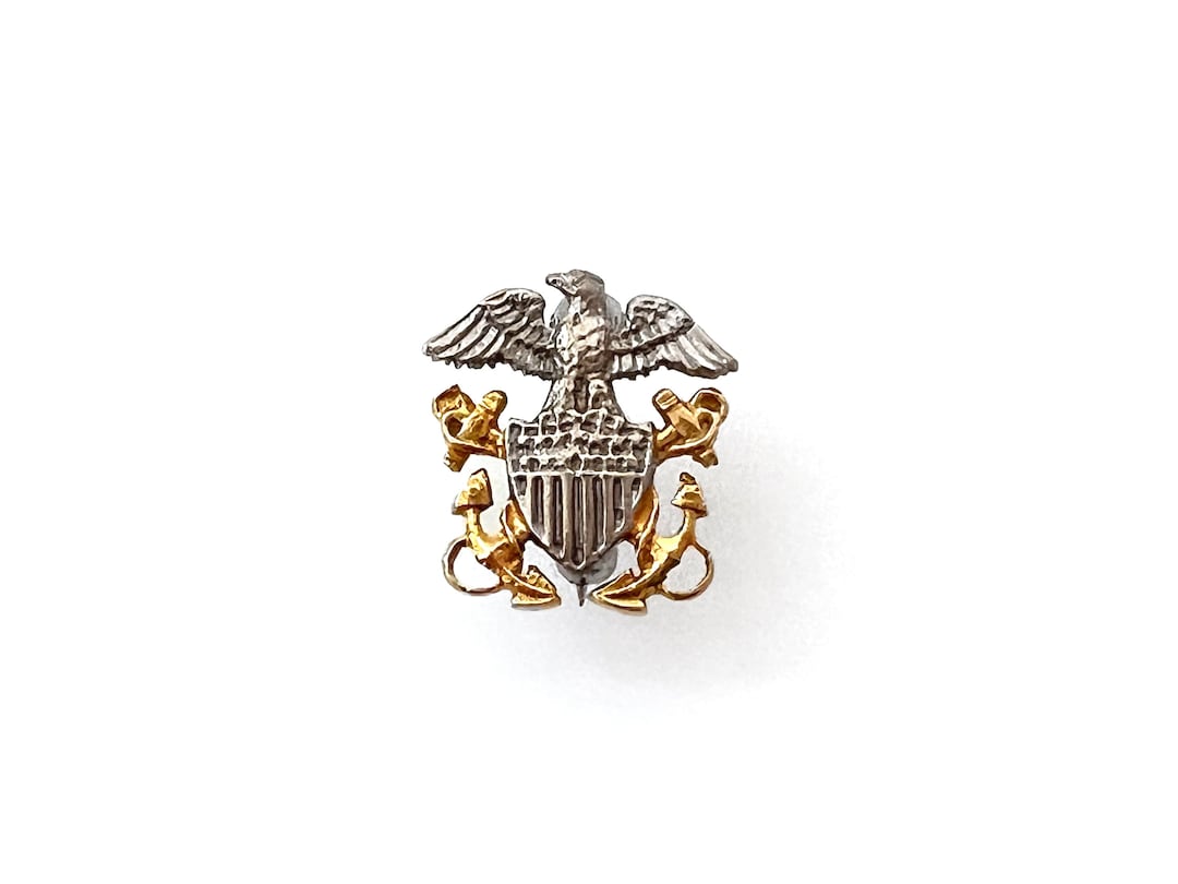 WWII 14K Gold USN Lapel Pin / WWII 14K United States Navy Lapel Pin - Etsy