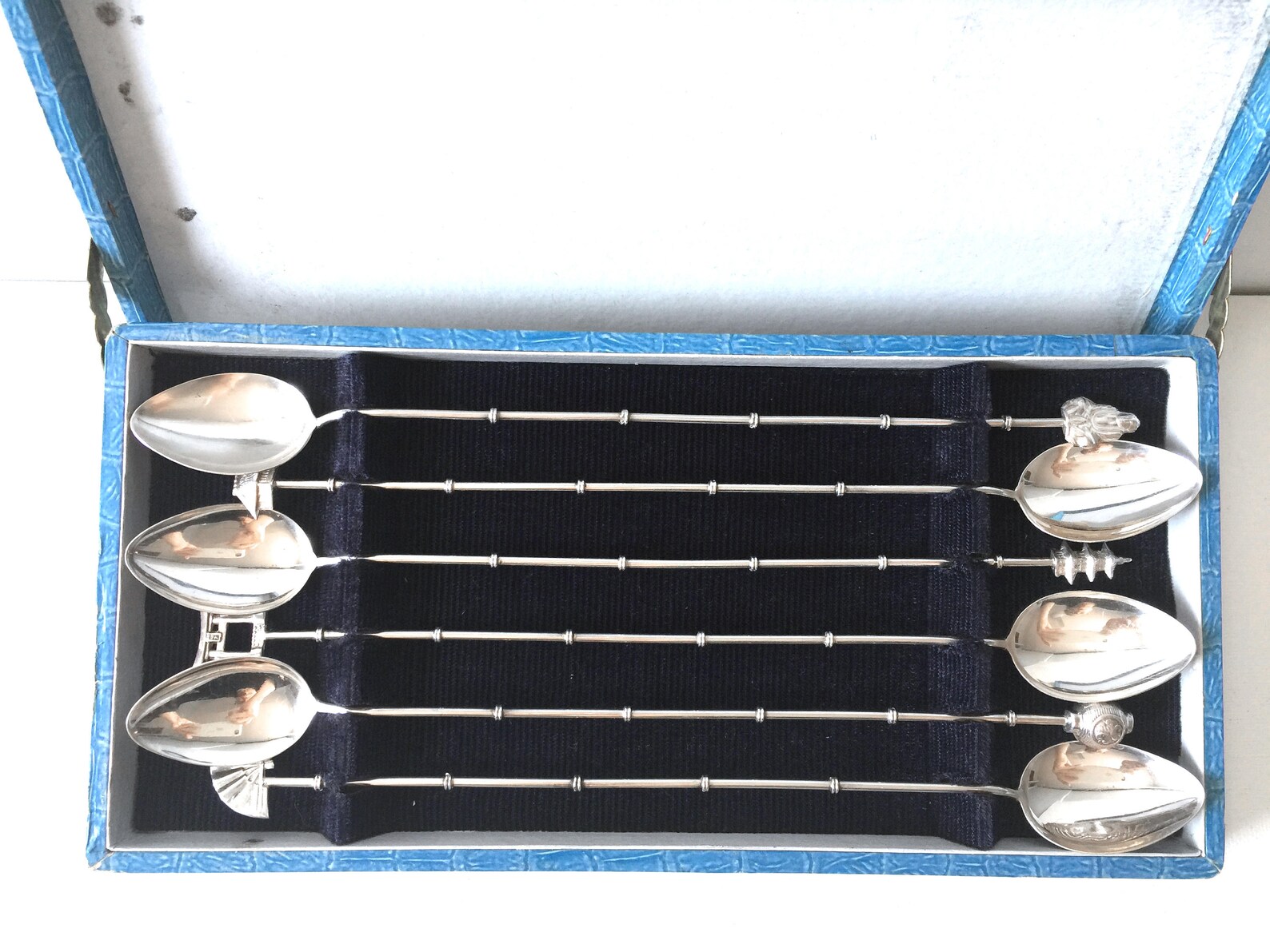 950 Silver Japanese Ice Tea Spoon Set of 6 - Etsy