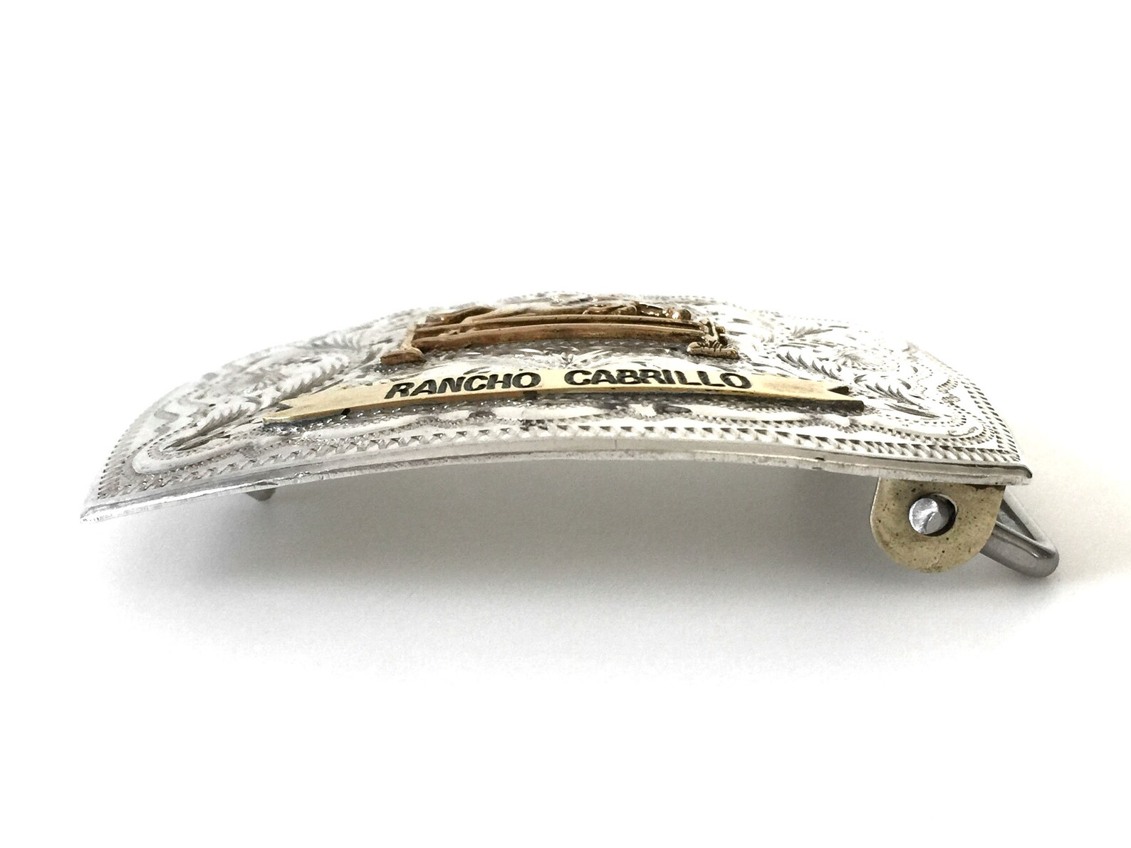Western Rancho Cabrillo Kustom Kraft Sterling Silver Belt Buckle With ...