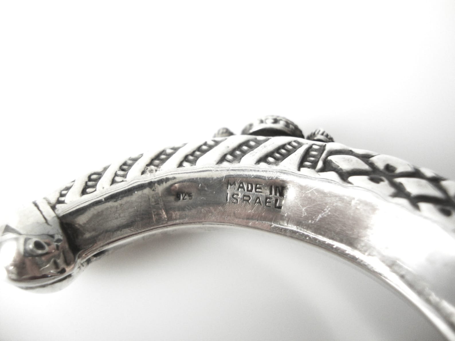 Vintage Tribal Sterling Silver Bracelet Set With Carnelian Made in ...