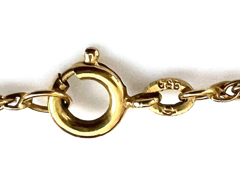 14K Gold Chain Necklace With Stationed Gold Beads 32 1/2” Long - Etsy