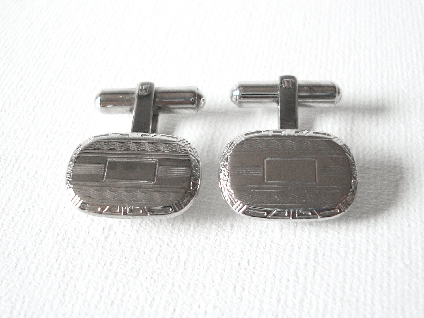 Vintage Walter E Hayward Sterling Silver Oval Cufflinks | Etsy