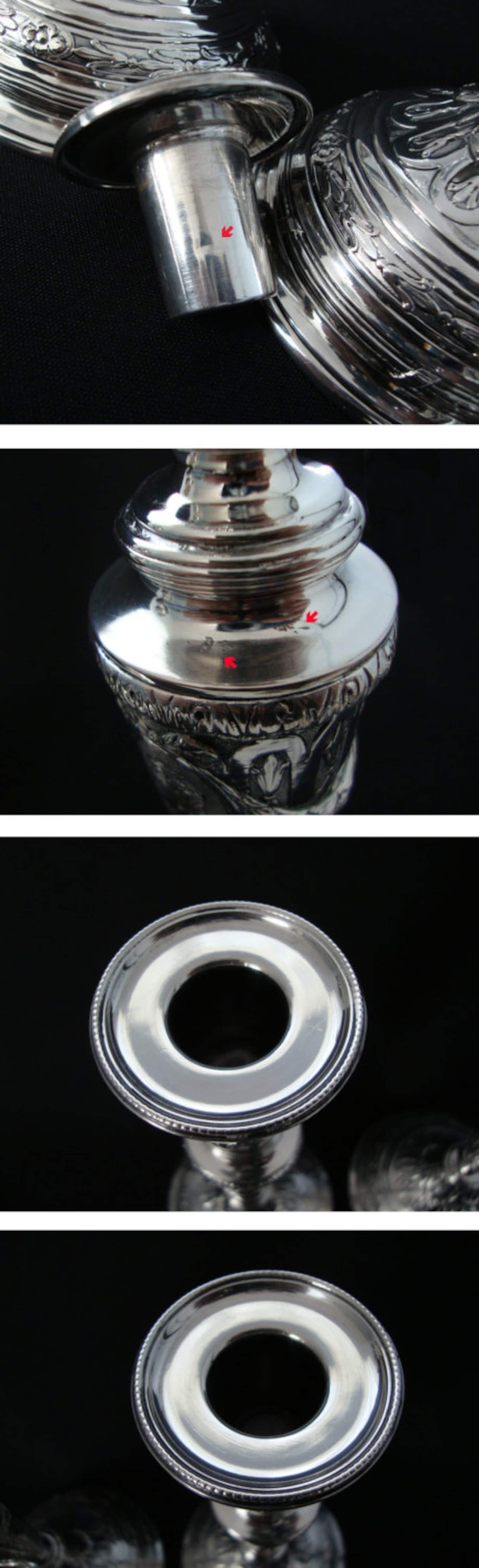 Beautiful Pair of Antique German 800 Silver Candlesticks With | Etsy