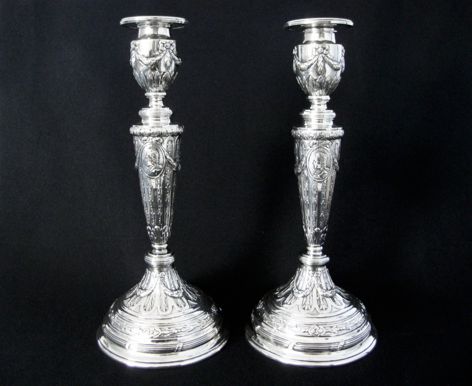 Beautiful Pair of Antique German 800 Silver Candlesticks With | Etsy