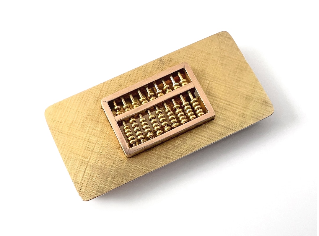 14K Yellow and Rose Gold Abacus Money Clip - Etsy